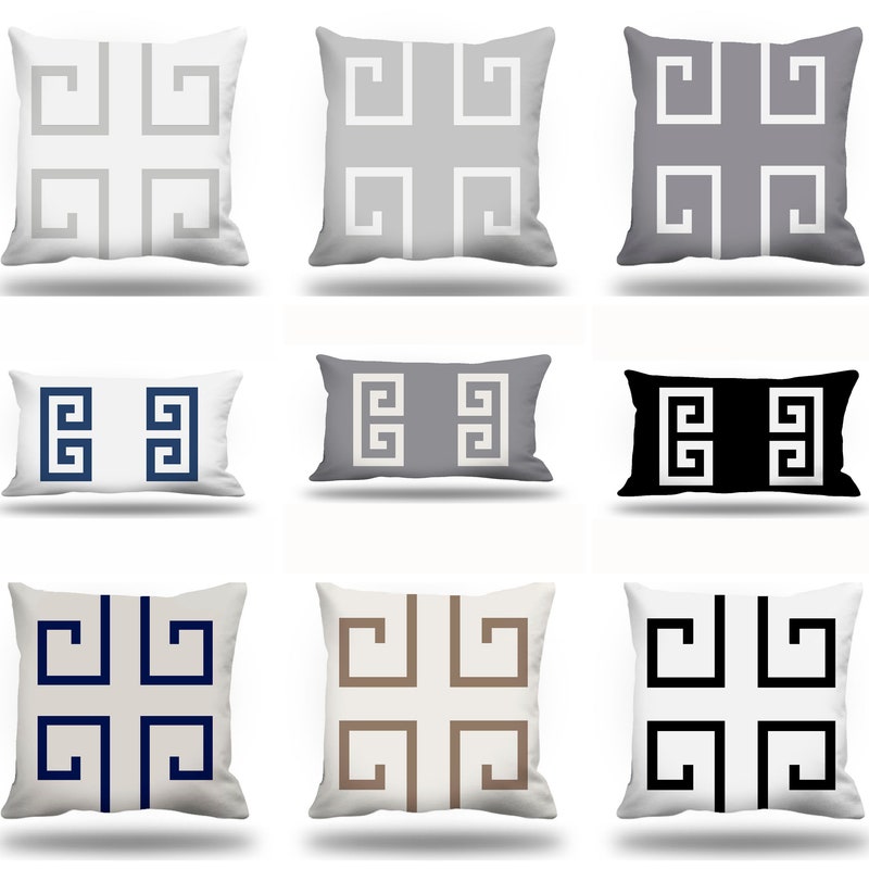 Greek Key Pillow - Etsy