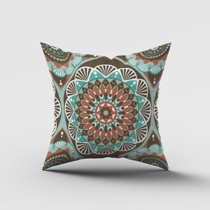 Tile Pattern Pillow Cover|spain Tile Cushion| Blue Morocco Tile Pillow ...