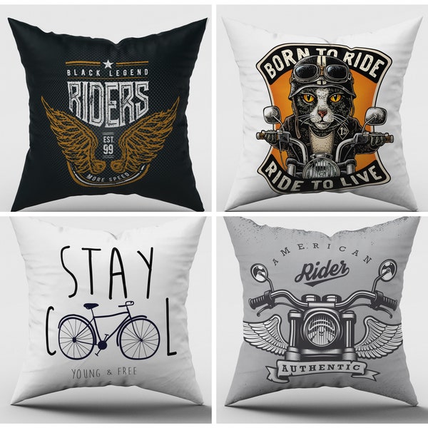 Motorcycle Pillow - Etsy