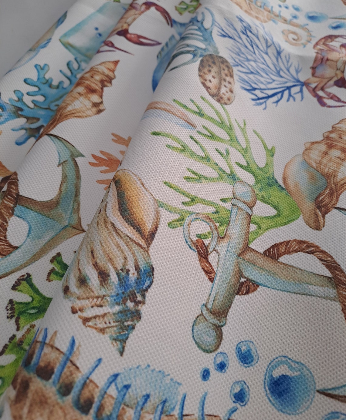 Coastal Fabric by the Yard for Home Decor Nautical Pattern - Etsy