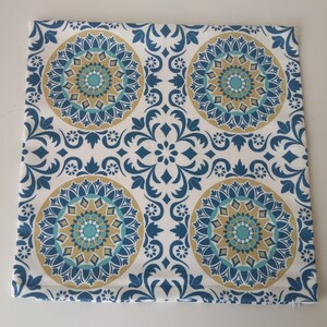 Tile Pattern Pillow Cover|spain Tile Cushion| Blue Morocco Tile Pillow ...