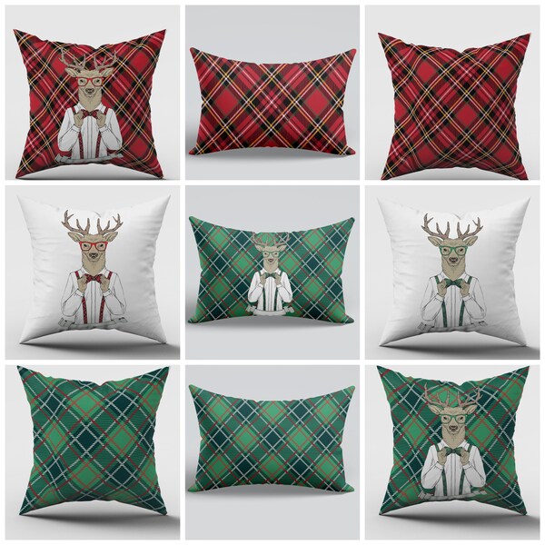 Christmas Plaid Pillow - Etsy
