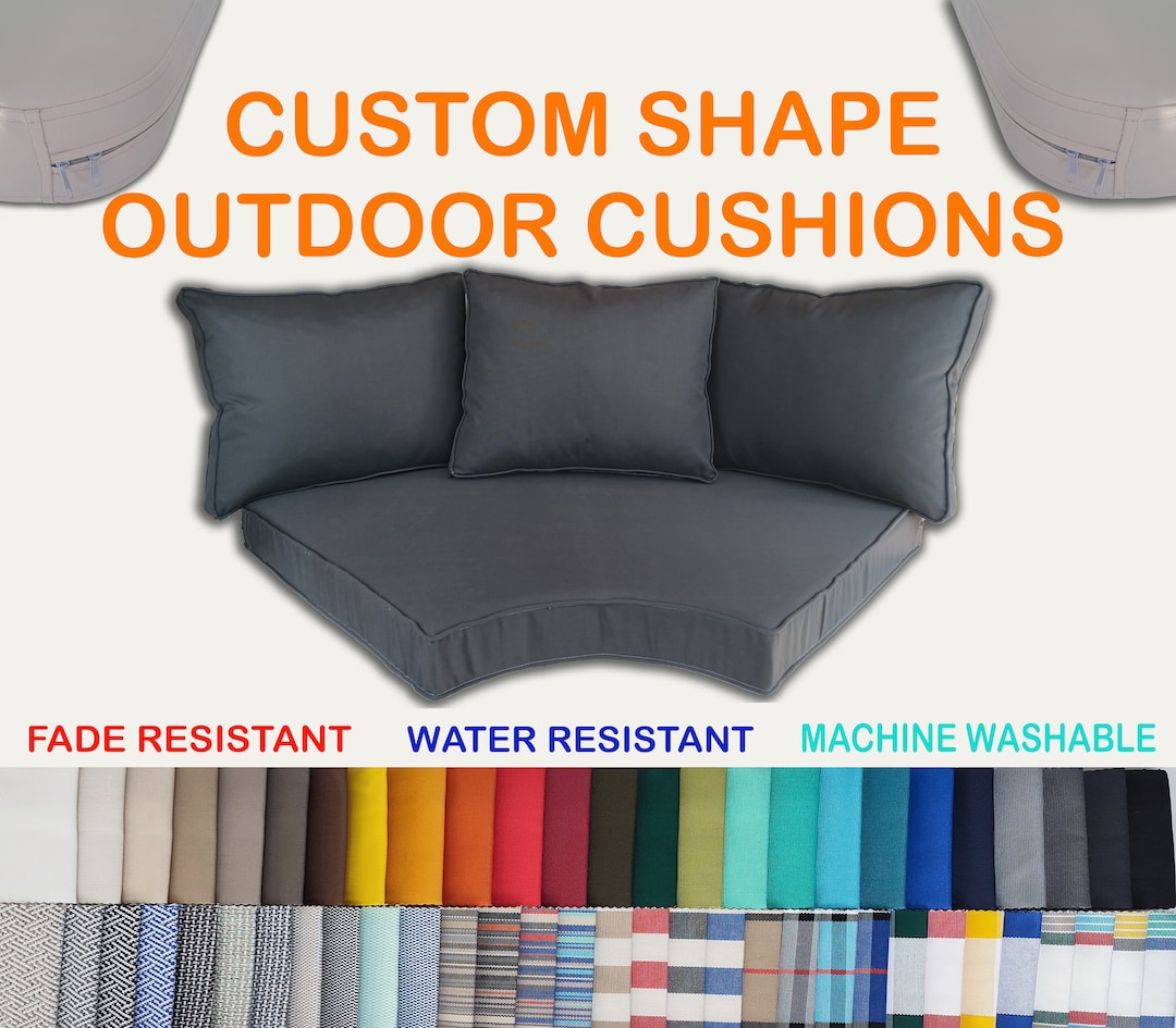 Custom Outdoor Cushions and Covers Foam or Fiber Filled Fade Resistant ...