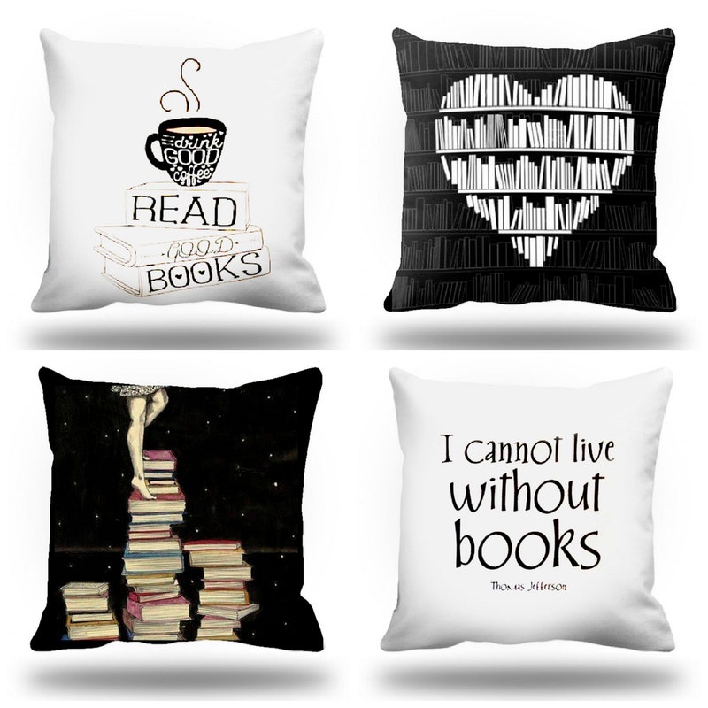 Library Pillow - Etsy