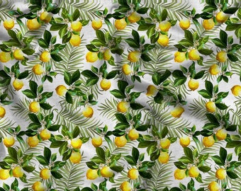 Lemon Print Fabric - Etsy