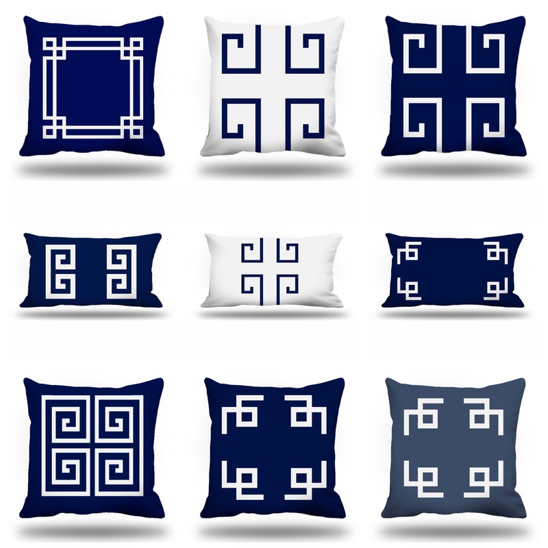 Greek Key Pillow - Etsy
