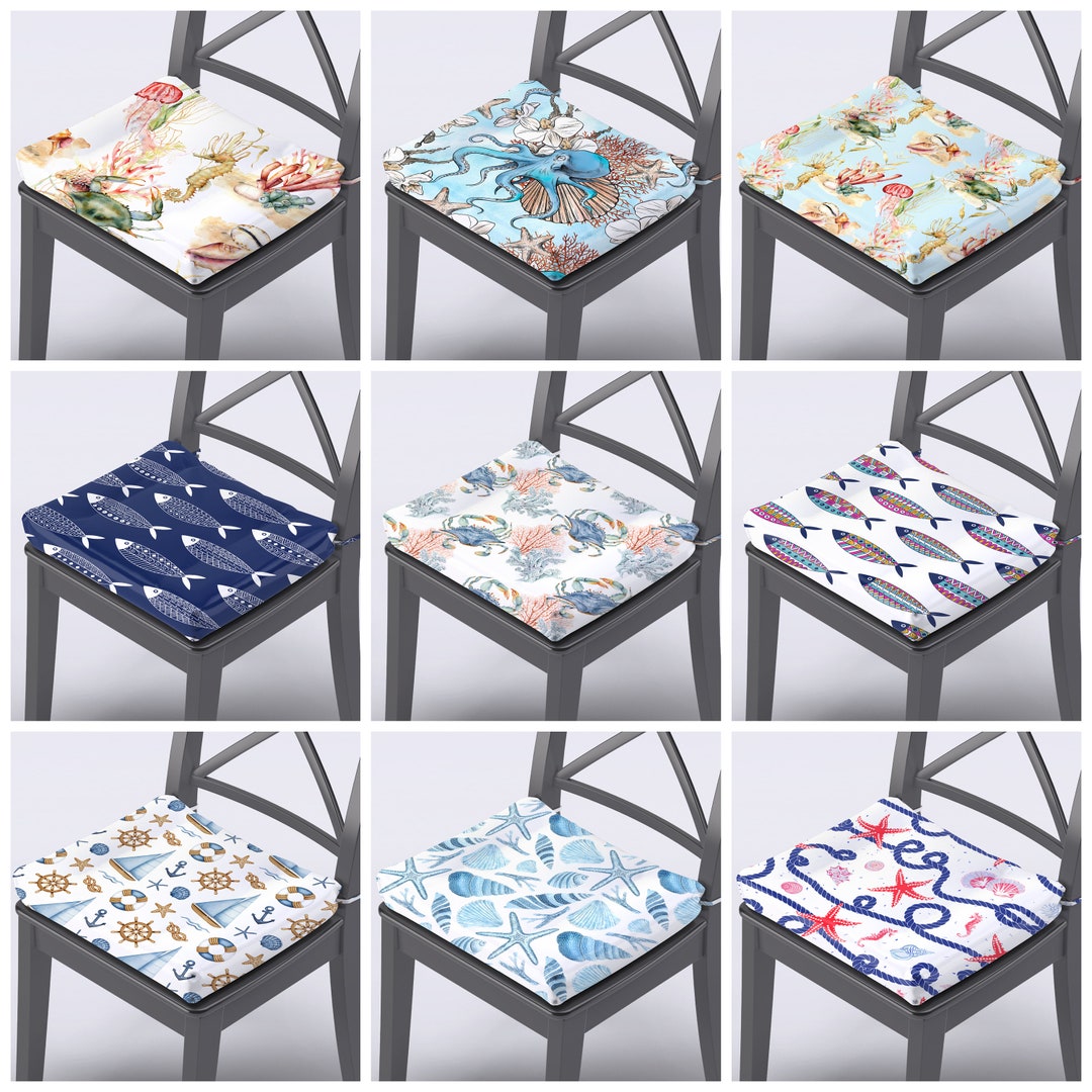 Nautical Chair Cushions & Covers, Kitchen Chair Pads, Chair Cushions ...