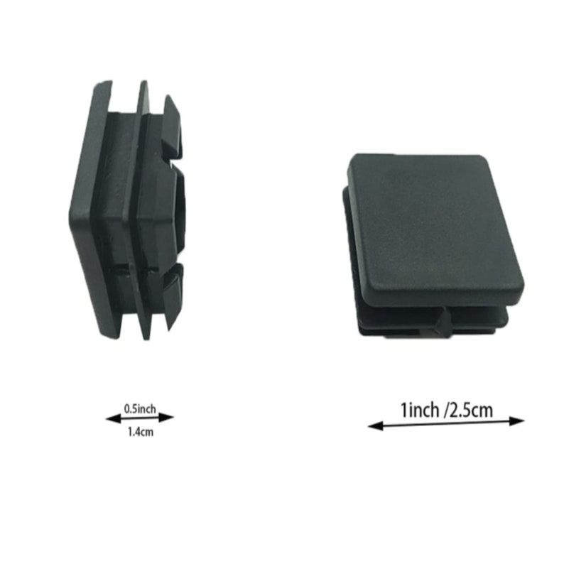 12 Pack Square Black Plastic Plug, 1 in X1 in Square Tubing Plug 1x1 ...