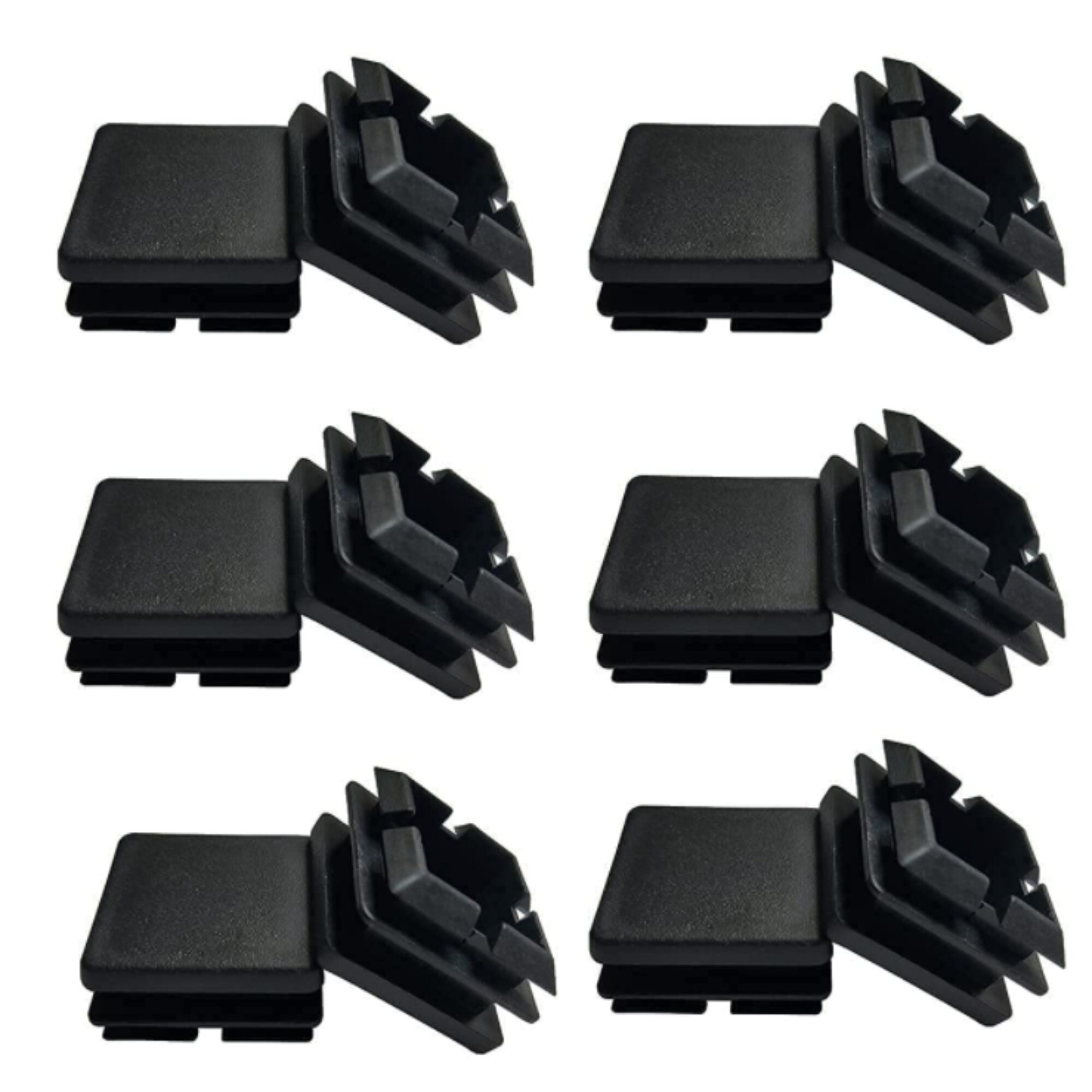 12 Pack Square Black Plastic Plug, 1 in X1 in Square Tubing Plug 1x1 ...
