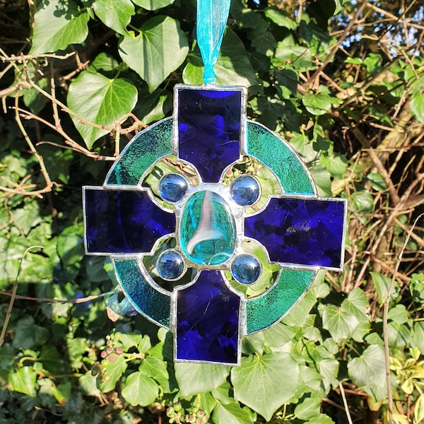 Stained Glass Celtic Cross - Etsy