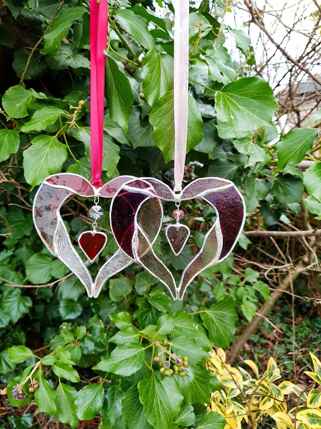 Stained Glass Medium Valentine/love Heart Suncatcher - Etsy