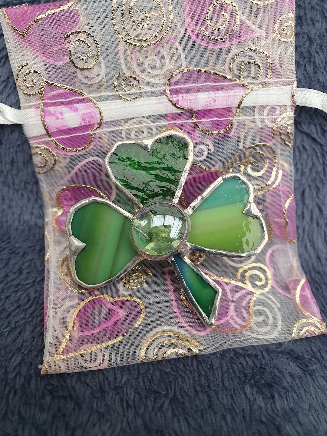 Stained Glass Shamrock St Patricks Day Brooches - Etsy