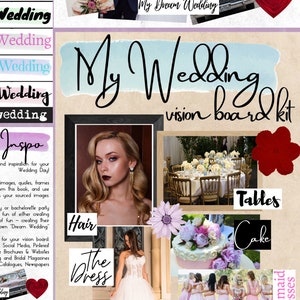 Wedding Vision Board Kit / Bridal Shower Games / Hens Night | Etsy