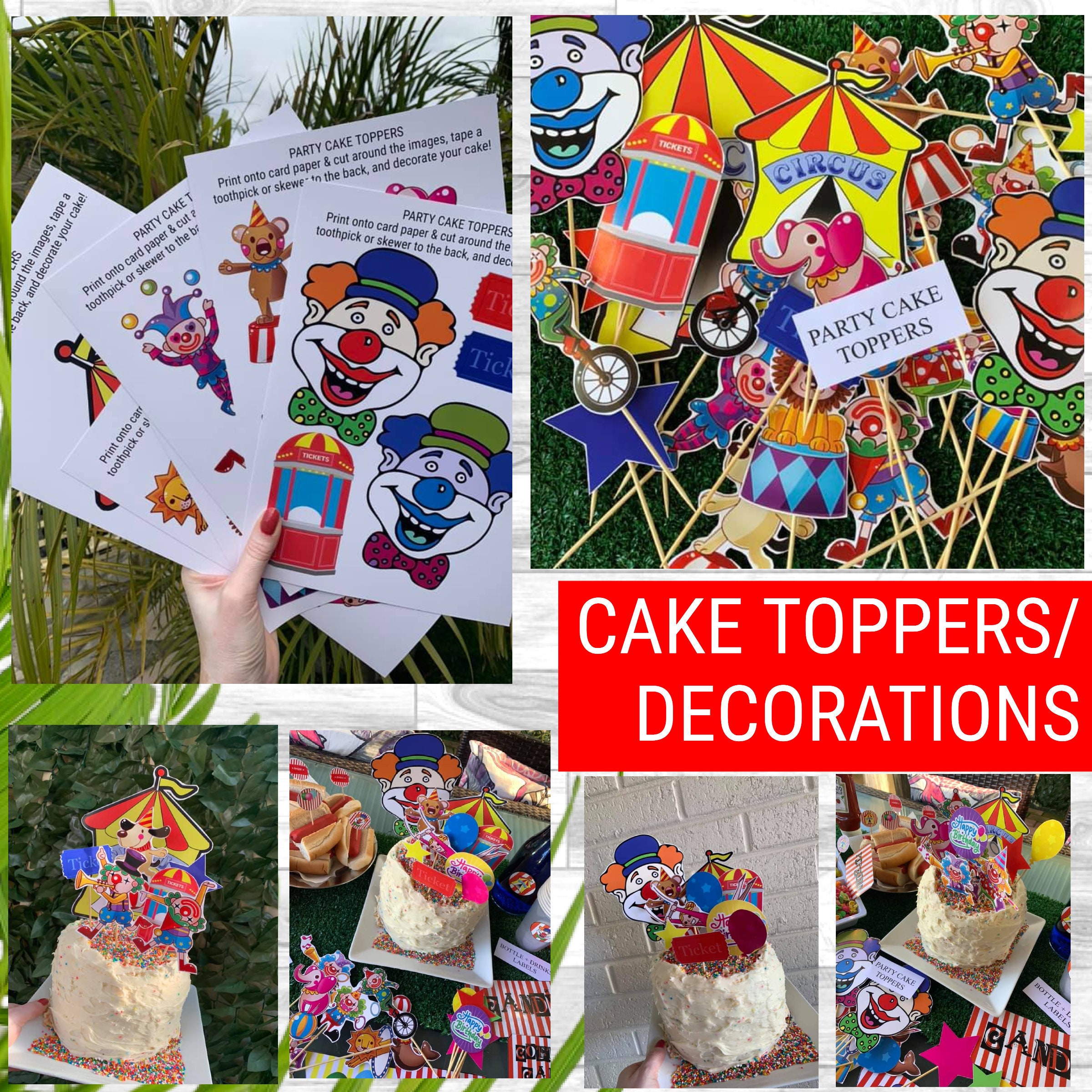 Printable Circus Party Games and Decorations for Kids / Kids | Etsy