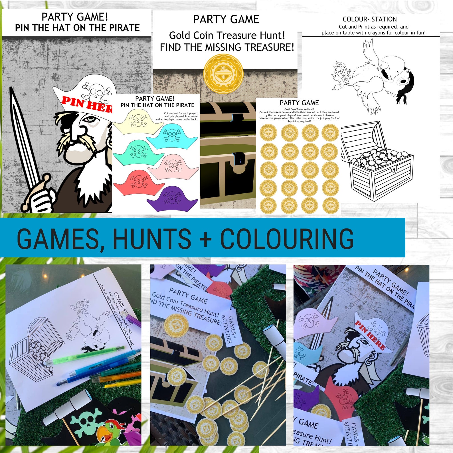 Printable Pirate Themed Party Games and Decorations for Kids / - Etsy ...