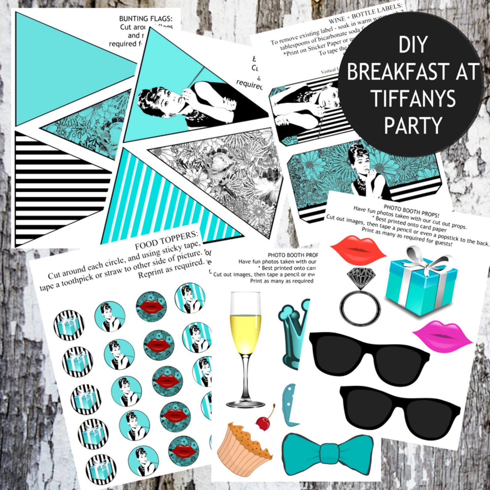 Breakfast at Tiffanys Printable Party Pack / Breakfast at Tiffanys ...