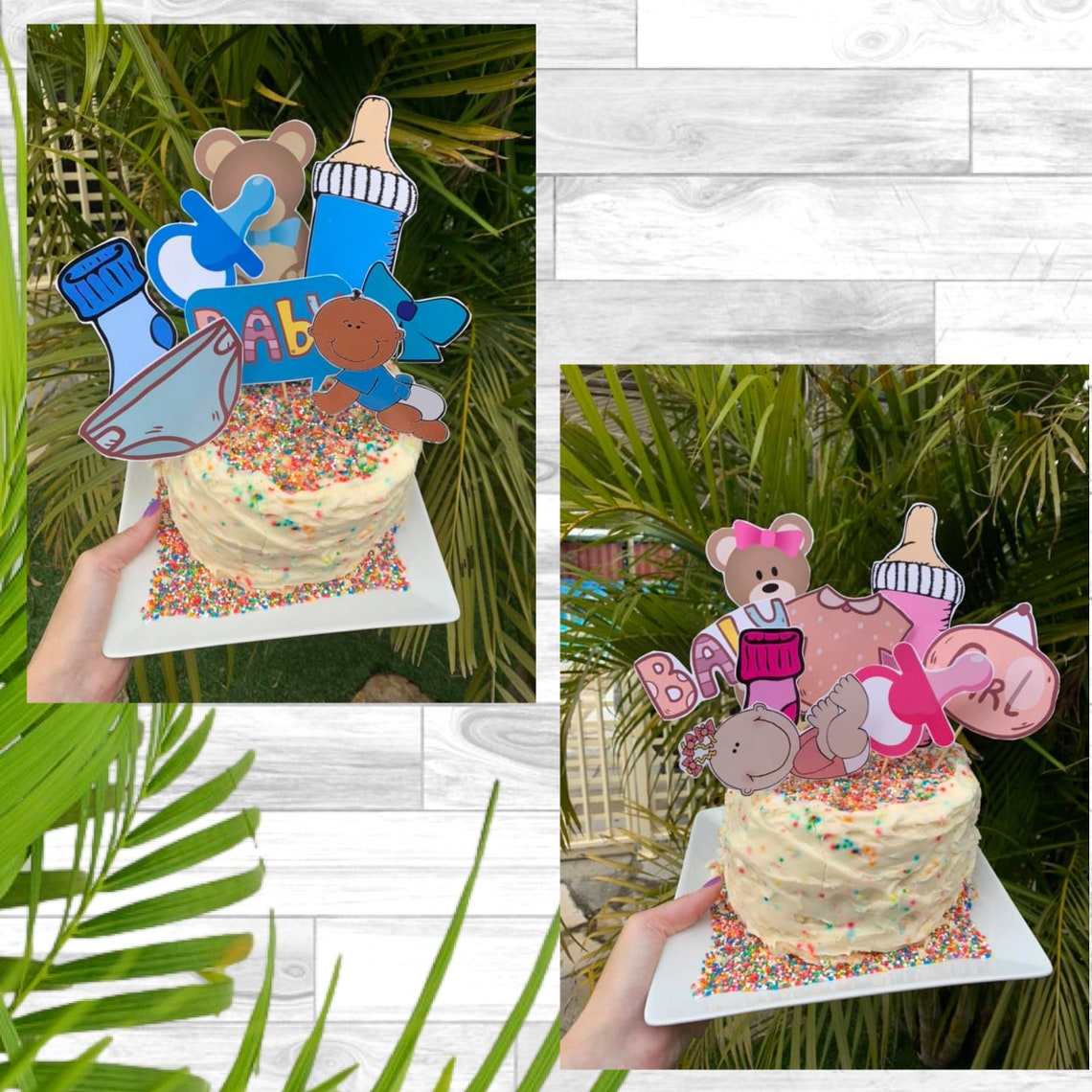 Baby Shower Cake Toppers / Printable Baby Shower Cake | Etsy