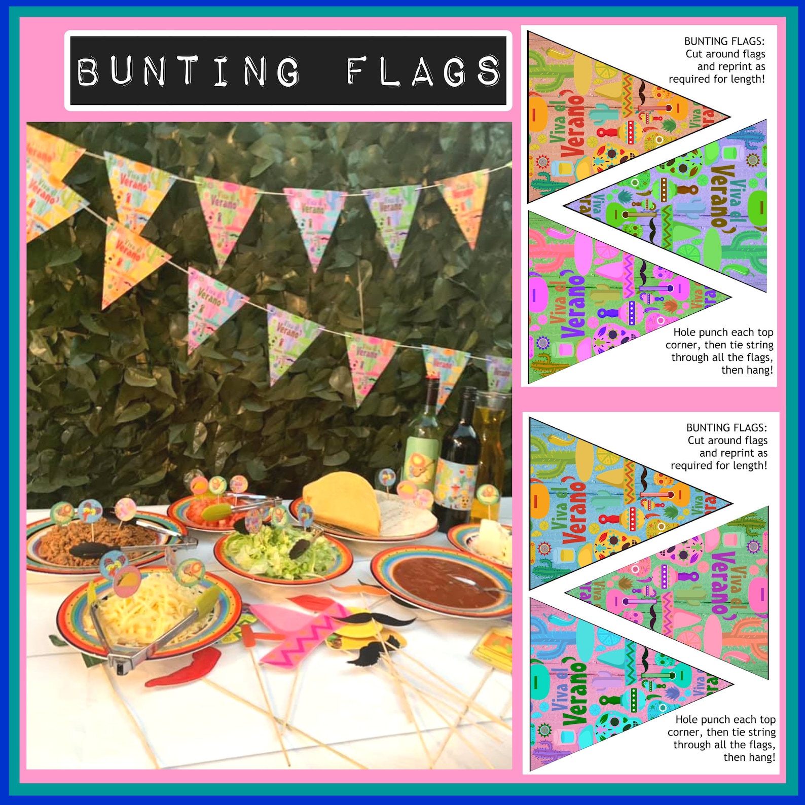 Mexican Fiesta Printable Party Pack / Mexican Party / Mexican - Etsy ...