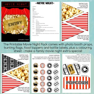 Printable Movie Night Party Pack / Movie Parties / Movie Themed Party ...