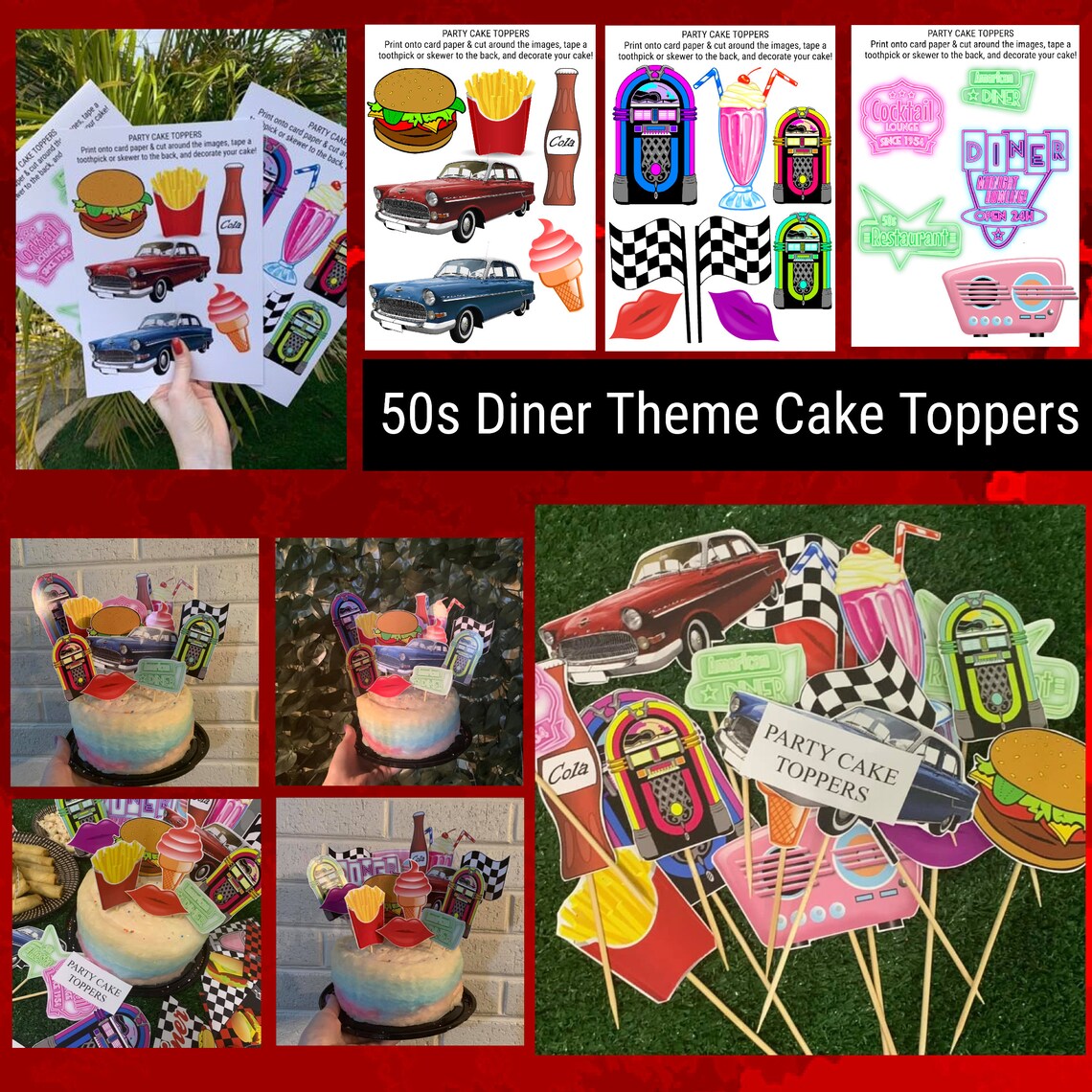 50s Diner Printable Party / 50's Diner / 50's Diner - Etsy Canada