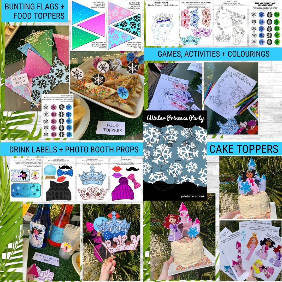 Printable Winter Princess Themed Party / Princess Themed Party ...