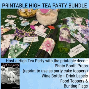 High Tea Printable Party Pack / High Tea Food Toppers / High Tea Cake ...