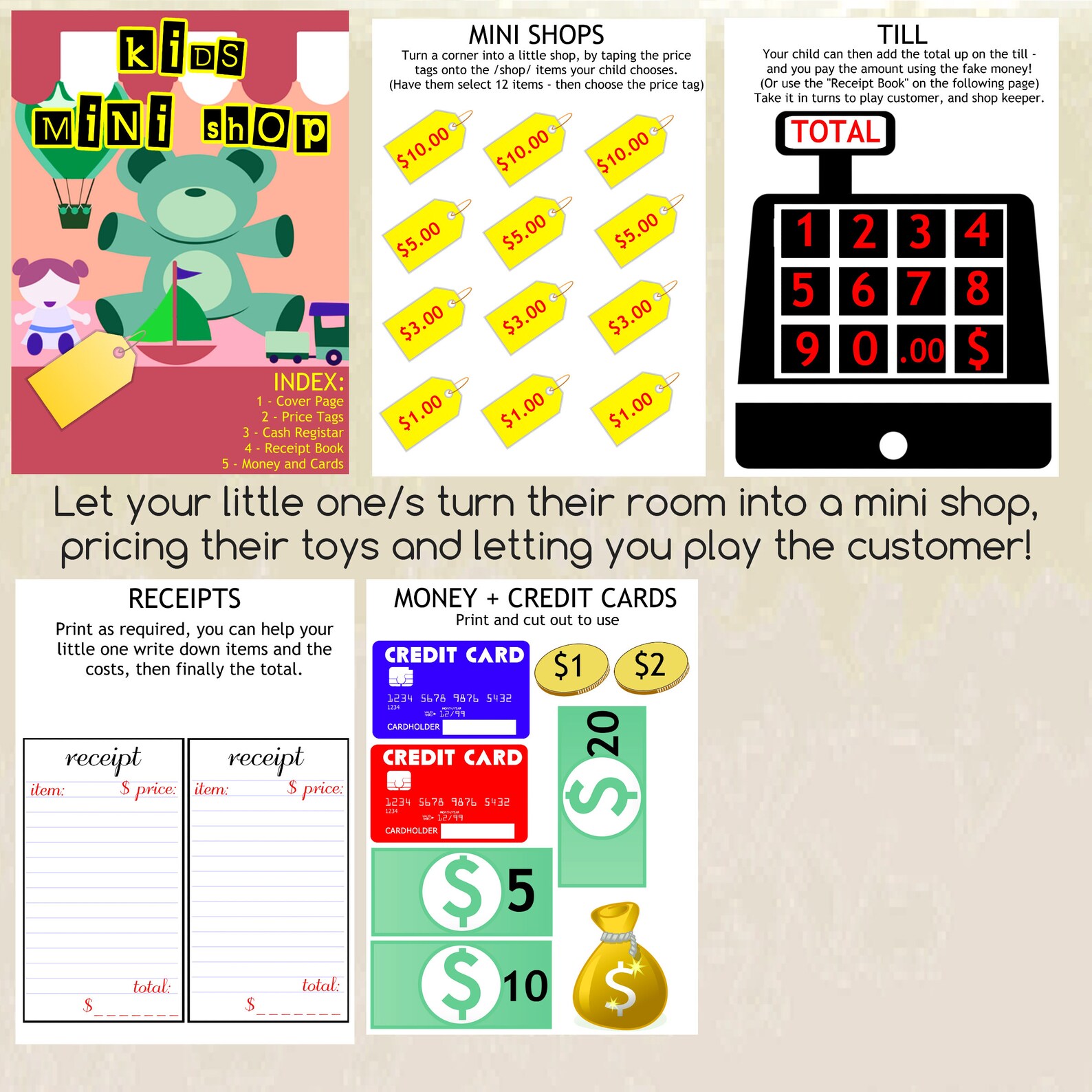 Mini Shops for Kids Printables - Etsy Australia