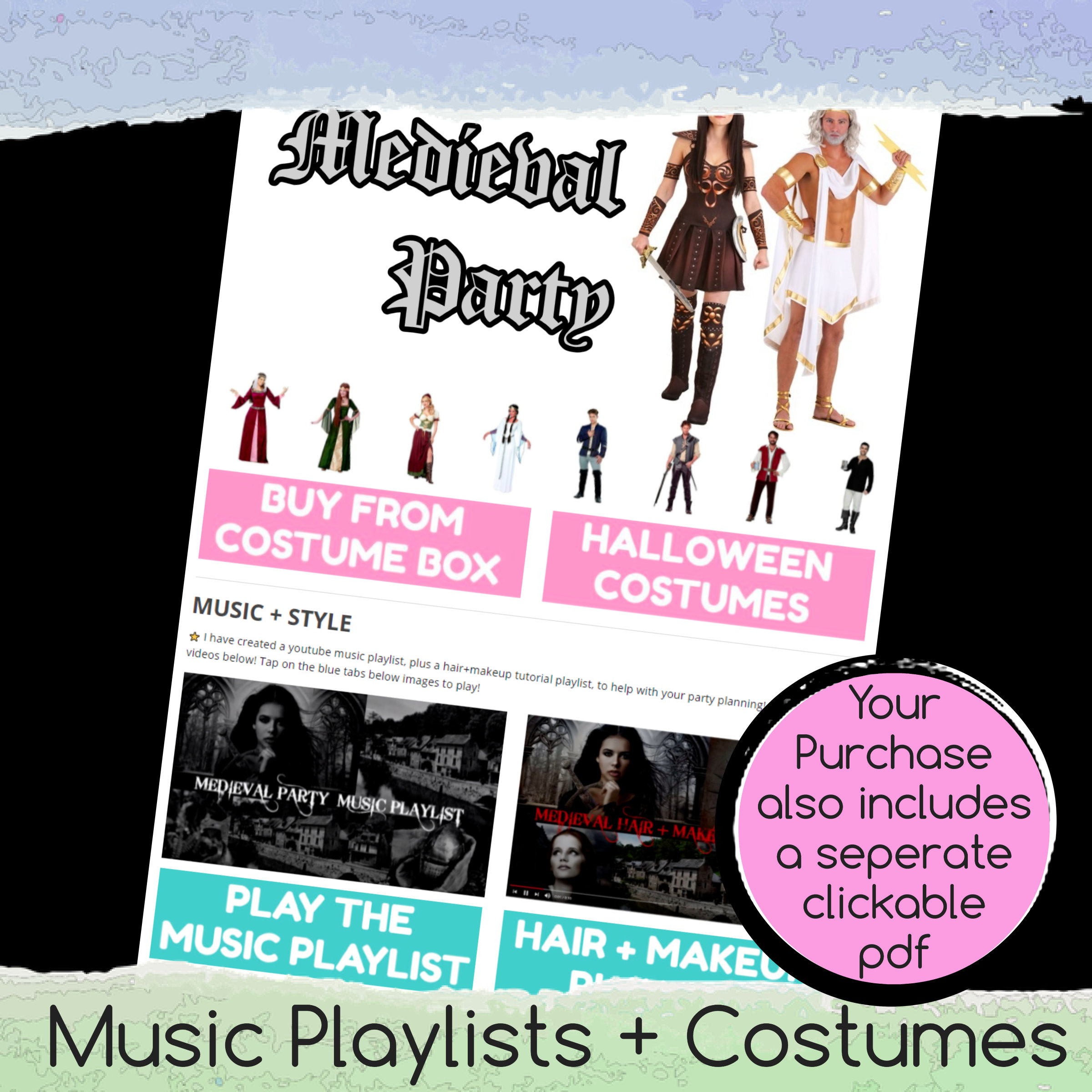 Medieval Themed Printable Party Pack / Medieval Parties / Medieval Cake ...