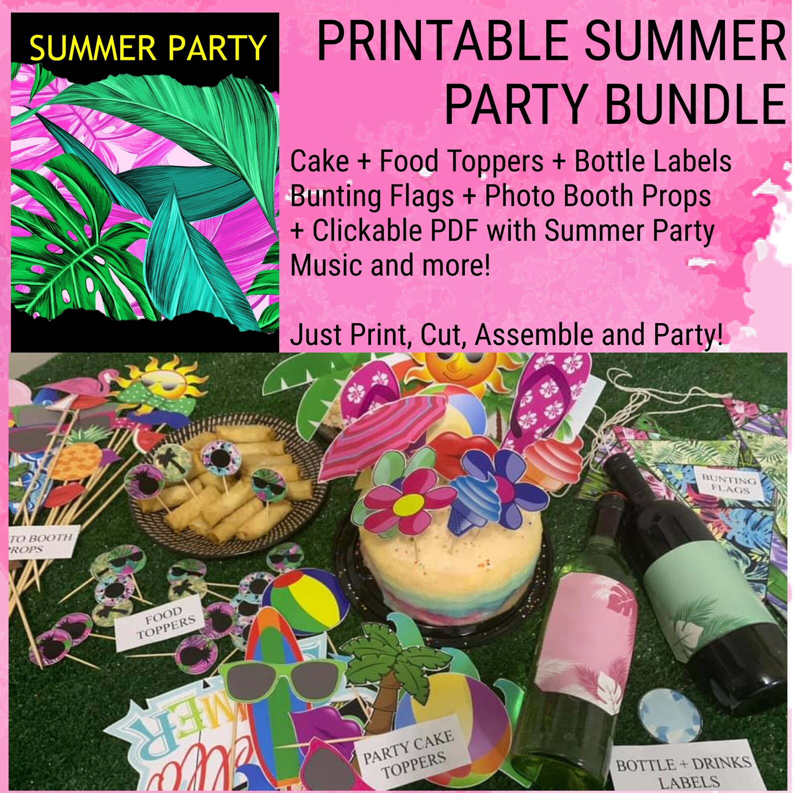 Summer Party Printable Pack / Summer Party Prints / Summer Party Theme ...