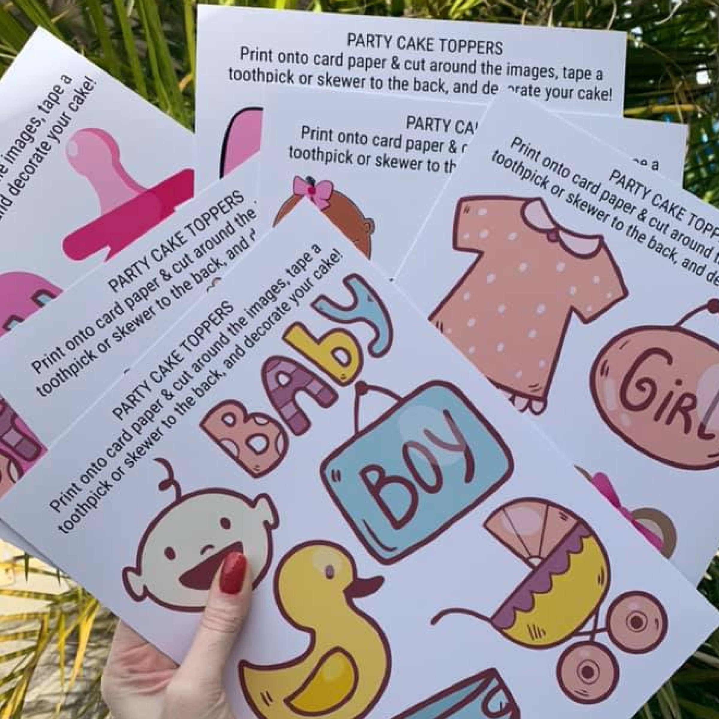 Baby Shower Cake Toppers / Printable Baby Shower Cake | Etsy