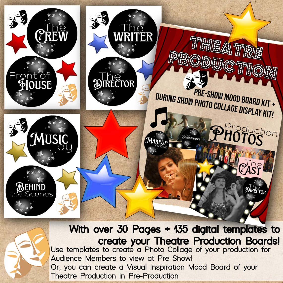 THEATRE PRODUCTION Mood Board Kit / Theatre Show Photo Collage - Etsy ...