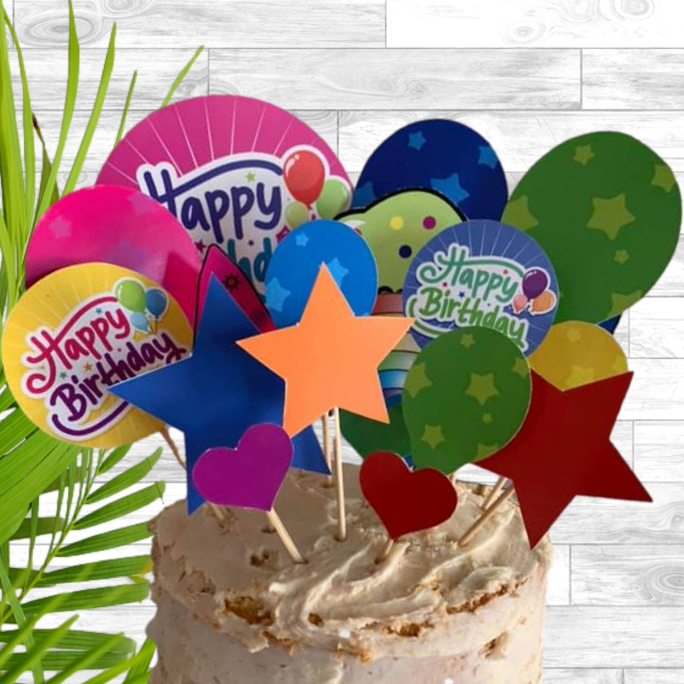 Happy Birthday Party Cake Toppers / Party Cake Toppers / | Etsy