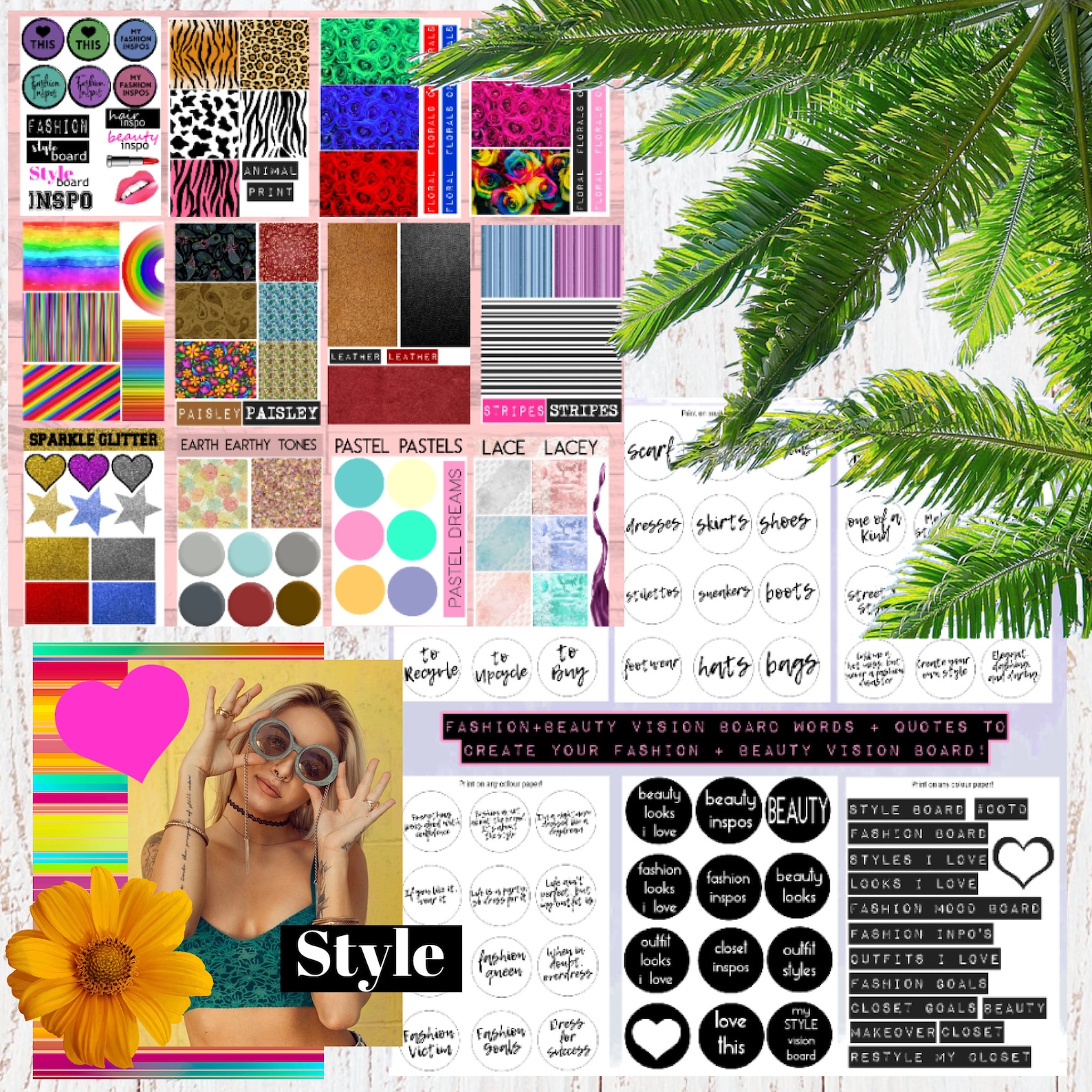 Fashion and Beauty Vision Board Kit / Printable Fashion and - Etsy Canada