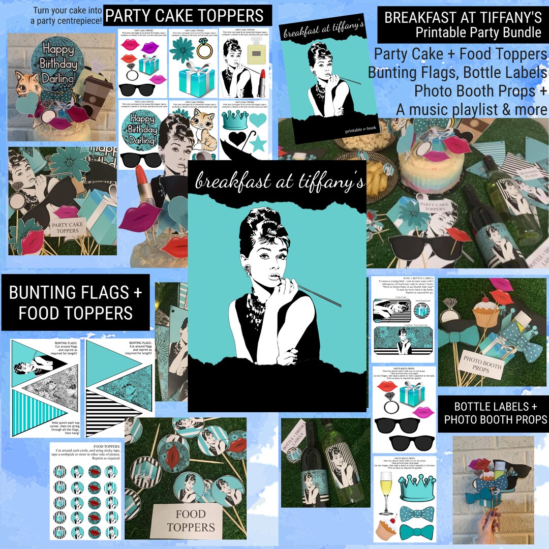 Breakfast at Tiffanys Printable Party Pack / Breakfast at Tiffanys ...