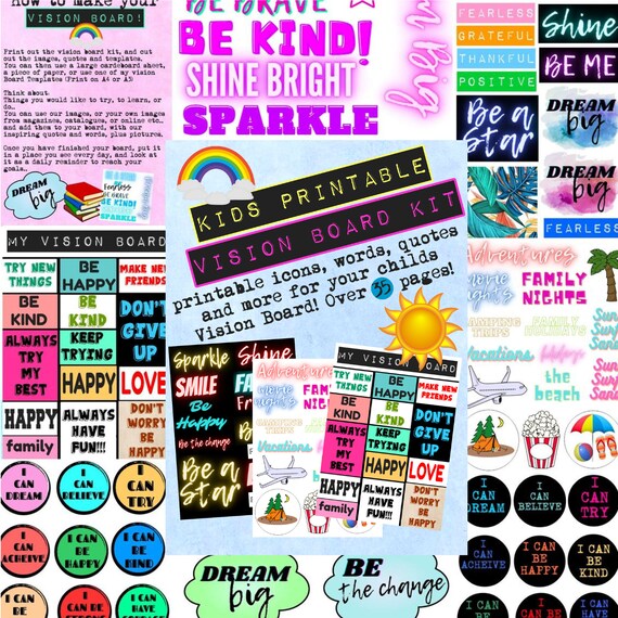 KIDS Vision Board Kit / Vision Board Printables / Vision Board | Etsy ...