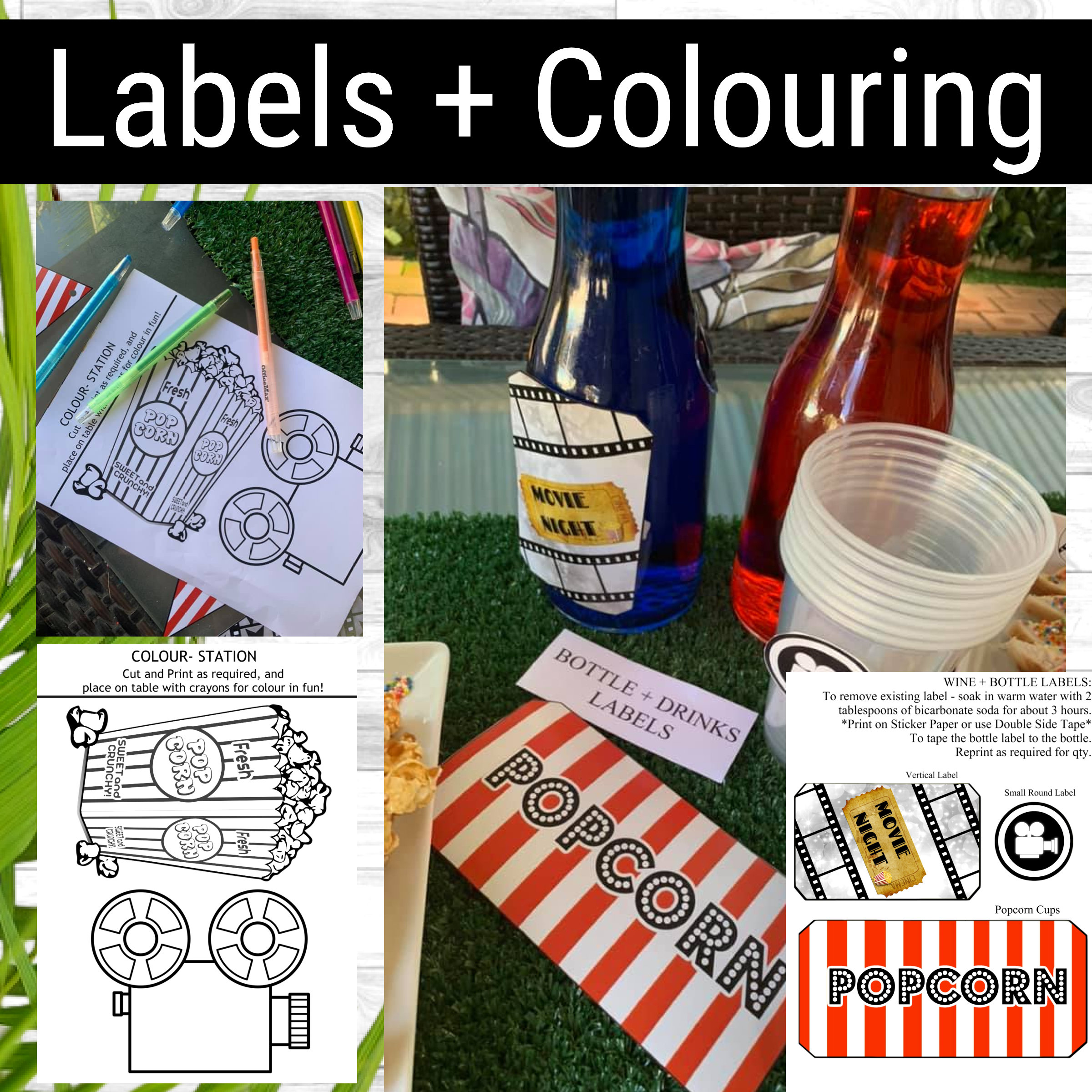 Printable Movie Night Party Pack / Movie Parties / Movie Themed Party ...