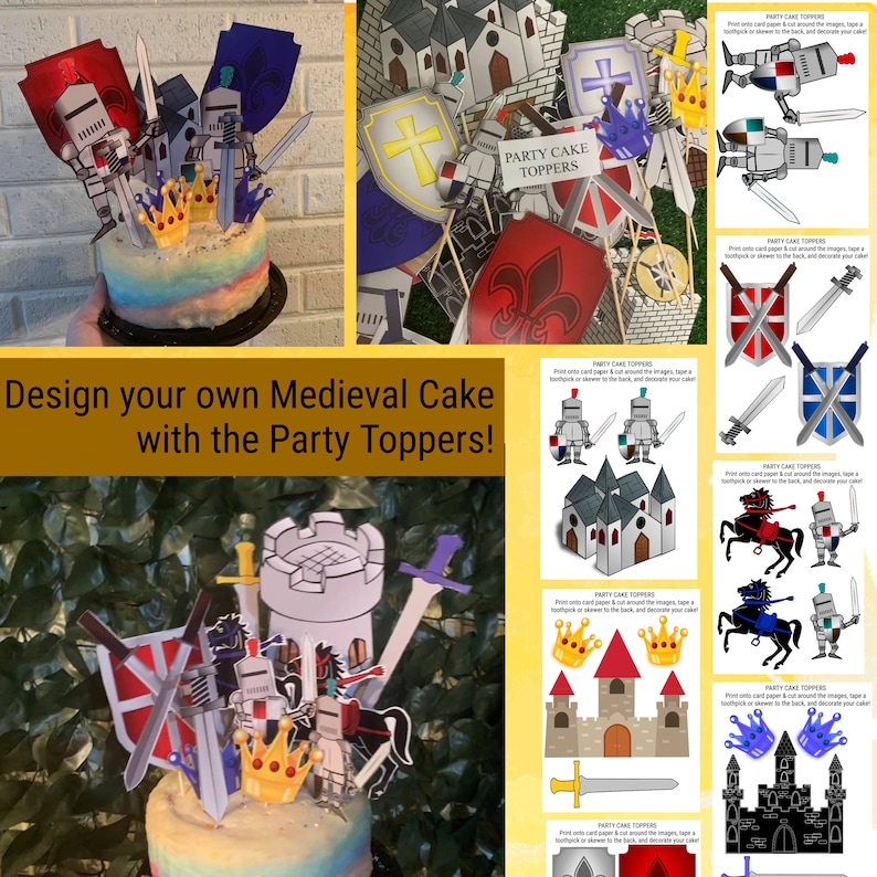 Medieval Themed Printable Party Pack / Medieval Parties / Medieval Cake ...