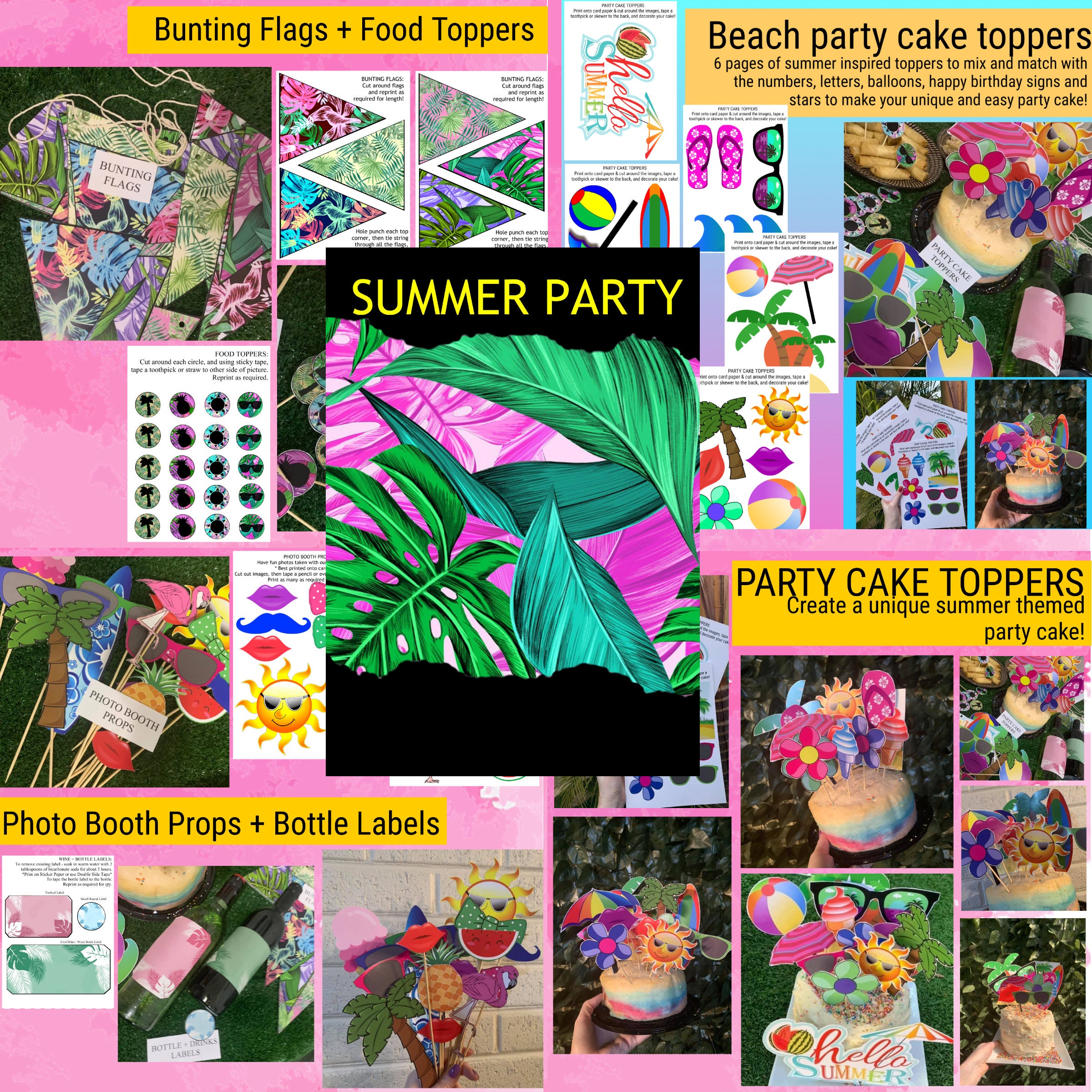 Summer Party Printable Pack / Summer Party Prints / Summer Party Theme ...