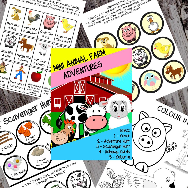 Mini Animal Farm Activity Book for Kids - Etsy Australia