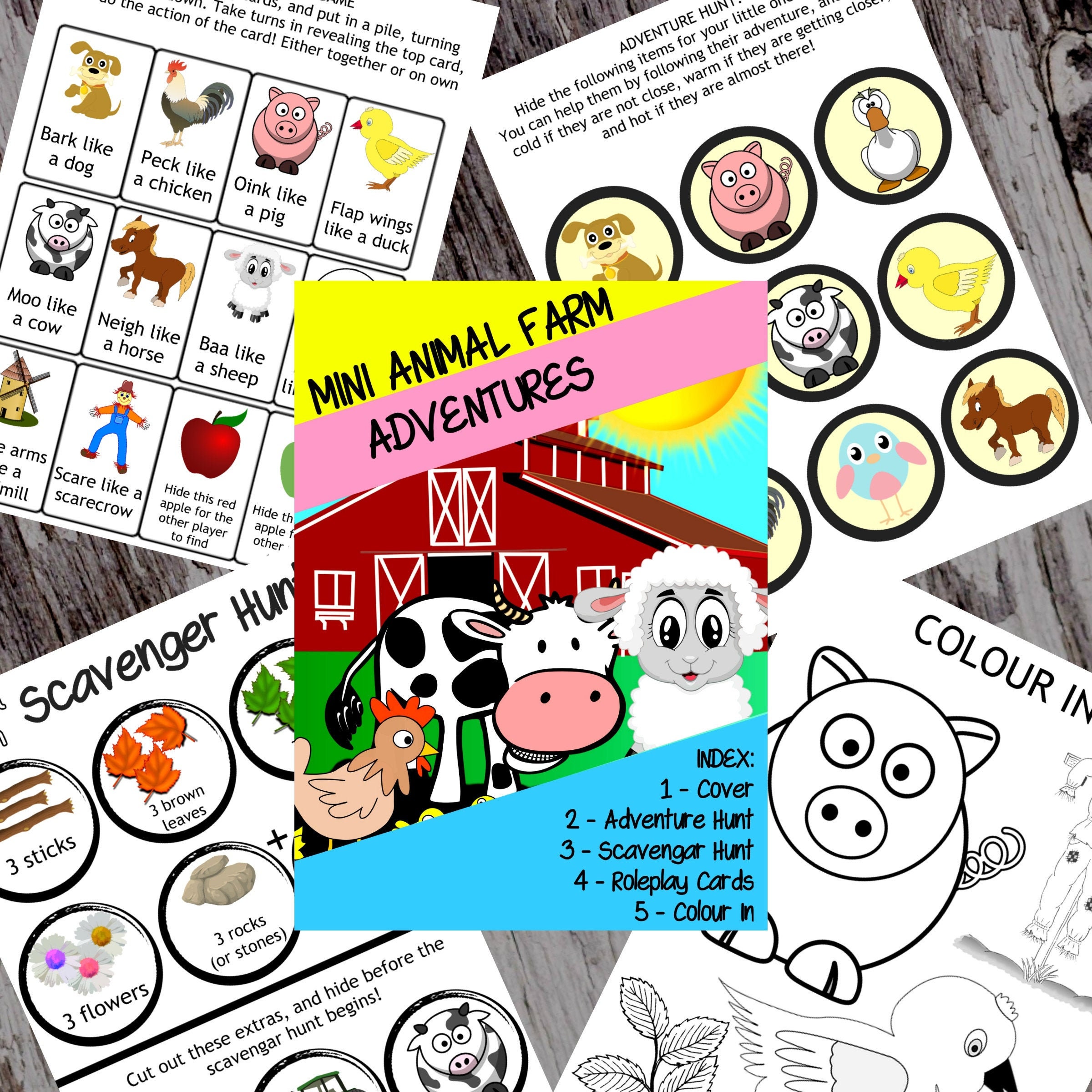 Mini Animal Farm Activity Book for Kids - Etsy Australia