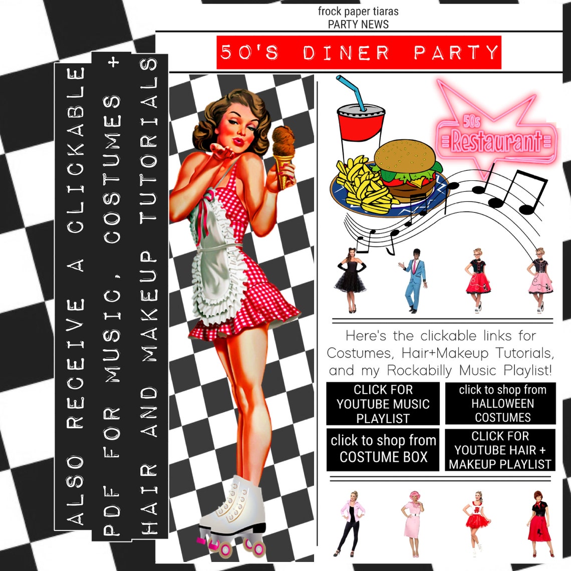 50s Diner Printable Party / 50's Diner / 50's Diner - Etsy Australia