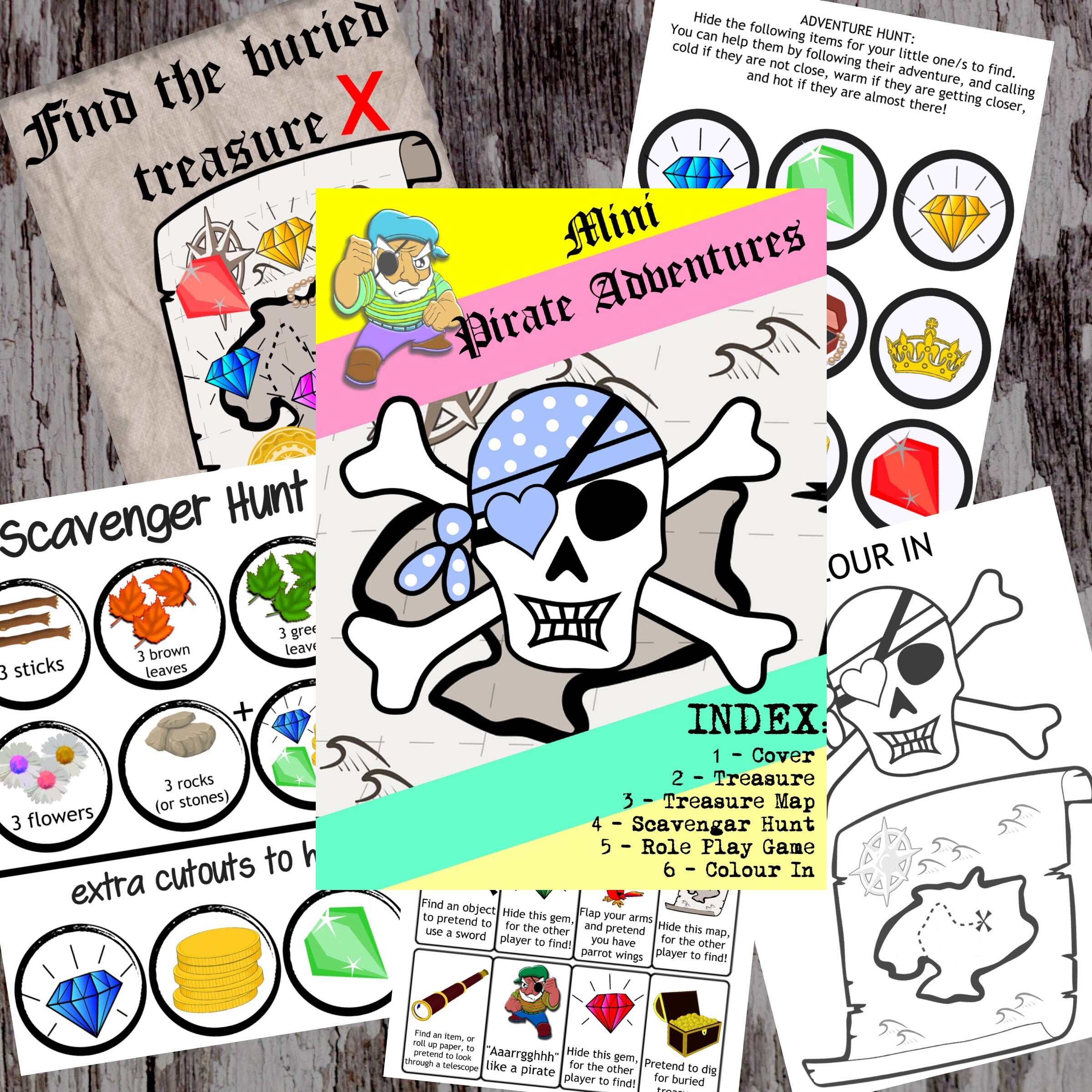 Mini Pirate Adventure Printable Activities for Kids - Etsy Australia