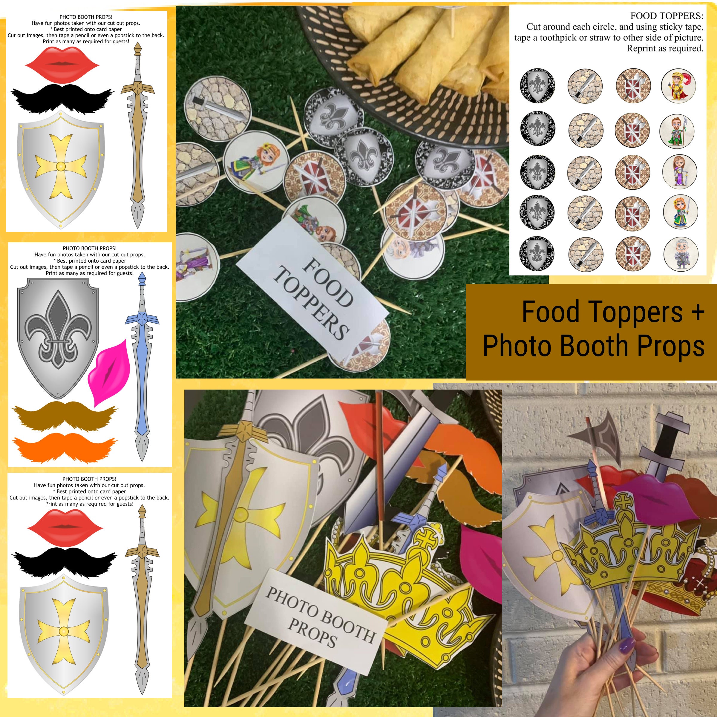 Medieval Themed Printable Party Pack / Medieval Parties / Medieval Cake ...