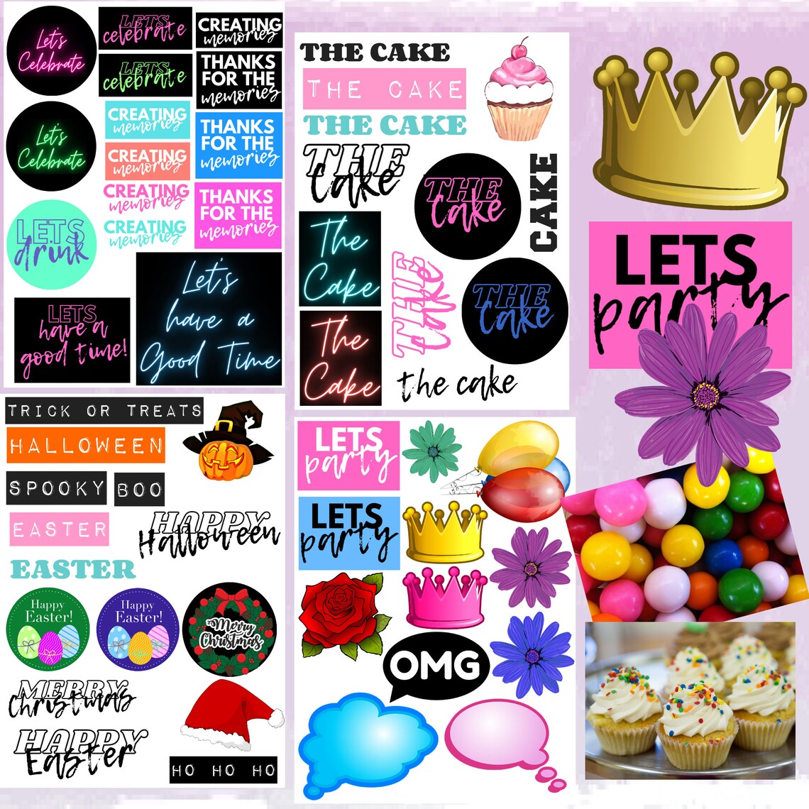 Party Planning Printable Vision Board Kit / Party Planner Mood - Etsy ...