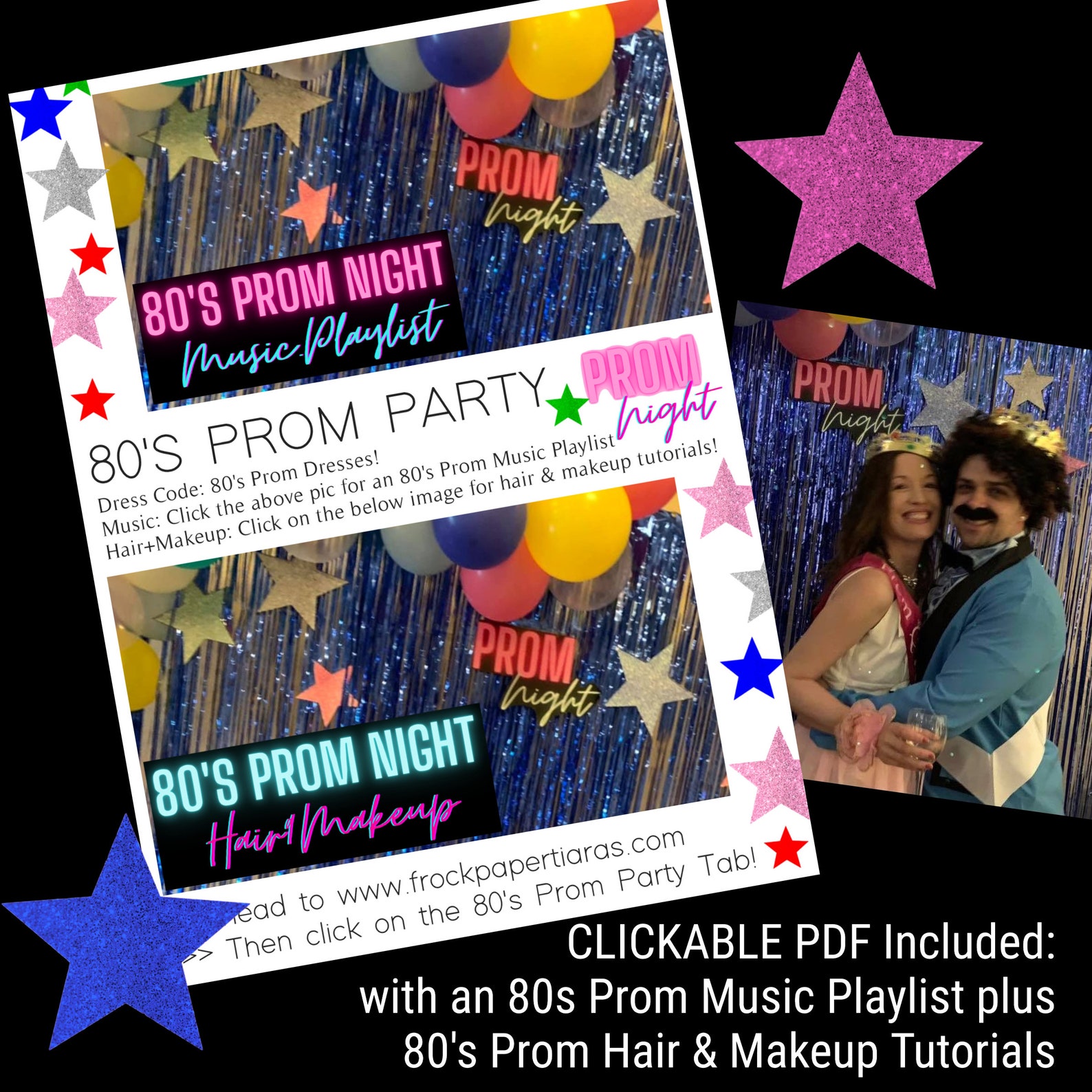 80's PROM PARTY PRINTABLES / Prom Theme Party Printables / - Etsy