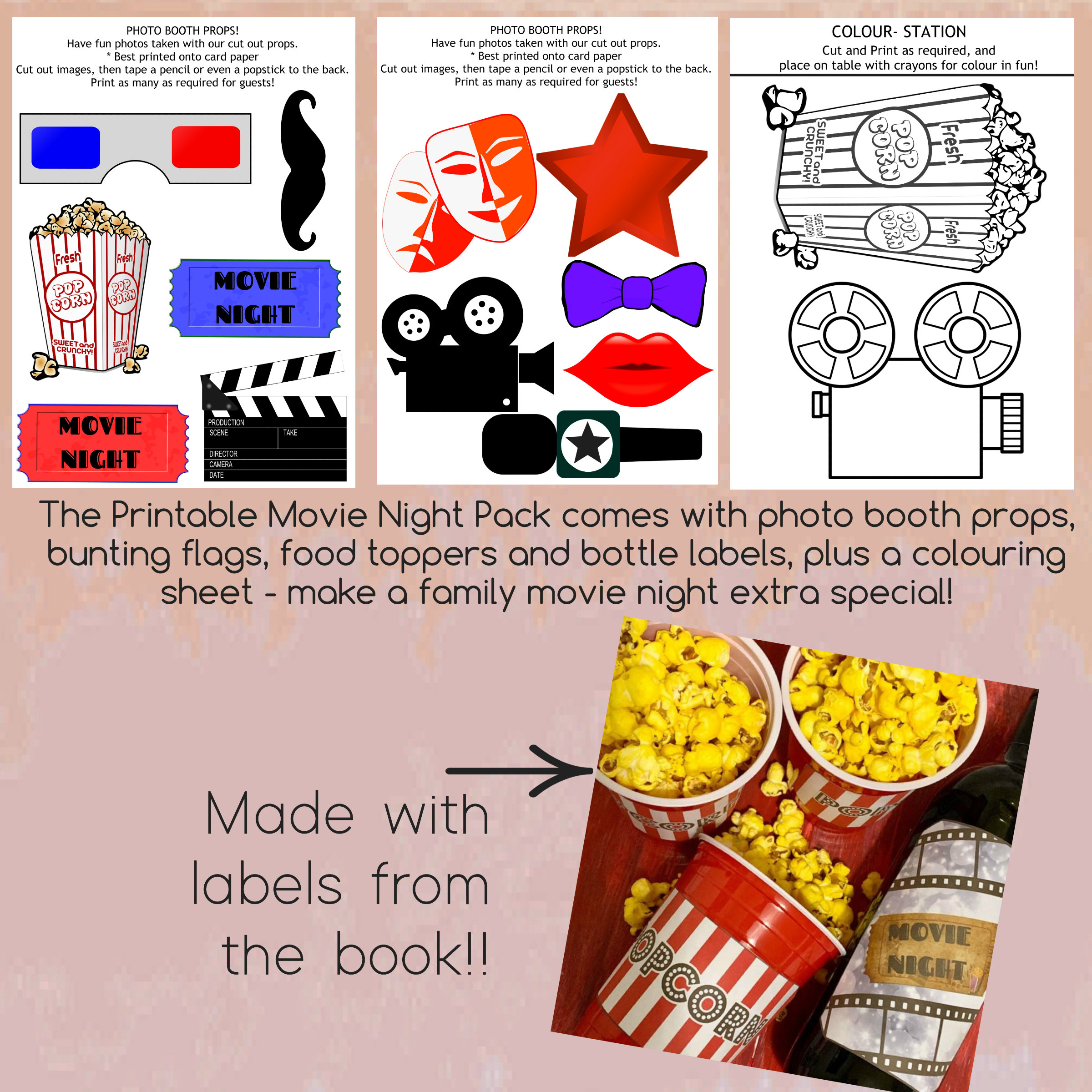 Printable Movie Night Party Pack / Movie Parties / Movie - Etsy Australia