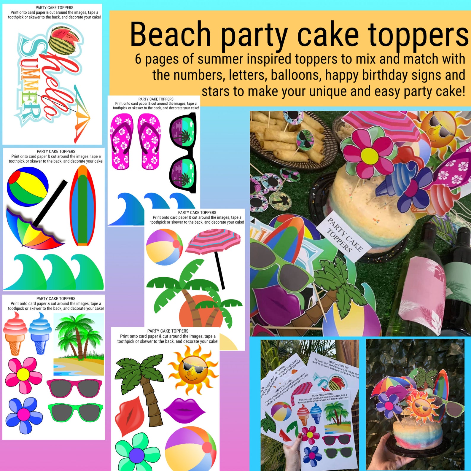 Summer Party Printable Pack / Summer Party Prints / Summer - Etsy Australia