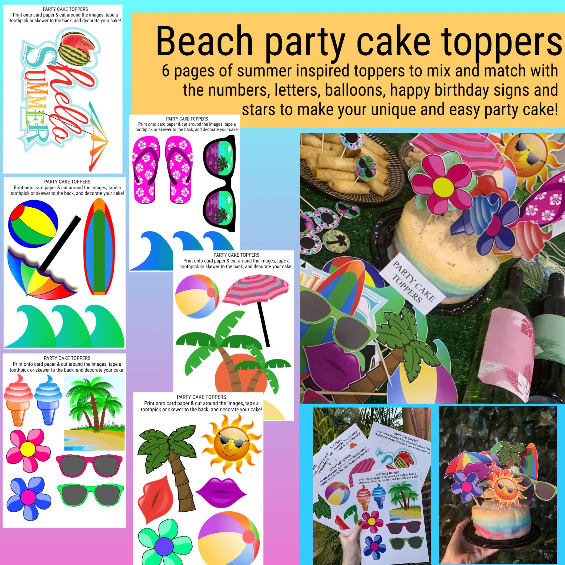Summer Party Printable Pack / Summer Party Prints / Summer - Etsy Australia