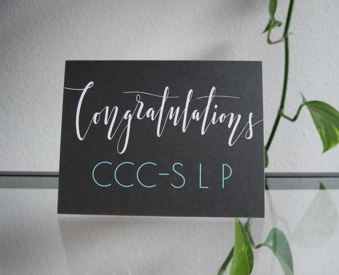 Congrats CCC-SLP Greeting Card - Etsy