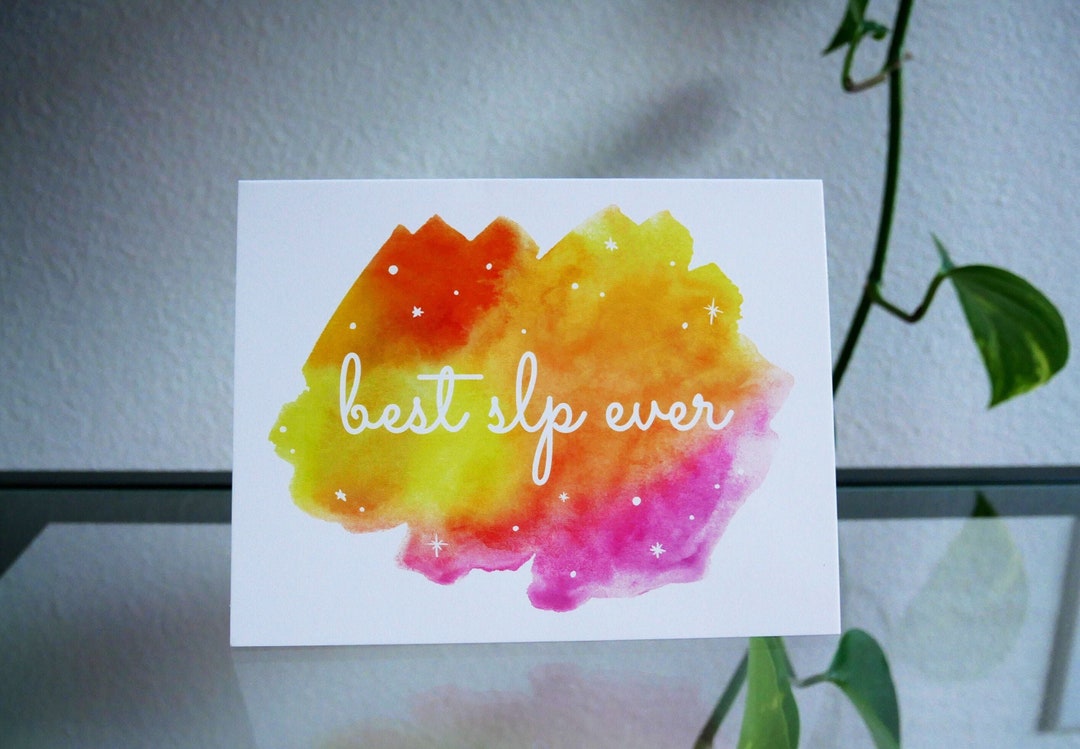 Best SLP Ever Greeting Card - Etsy
